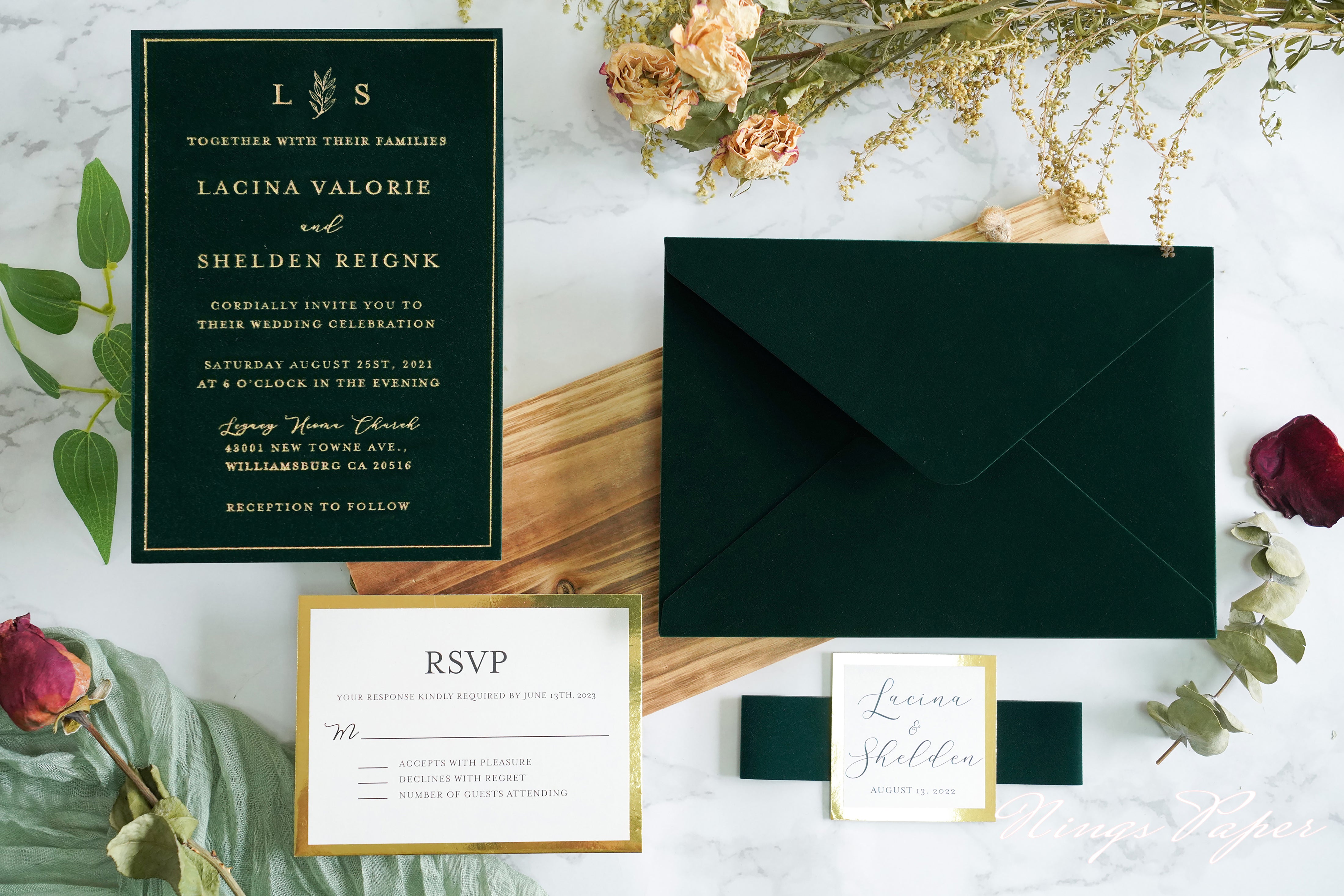 VELVET INVITATION CARDS – NingsPaper